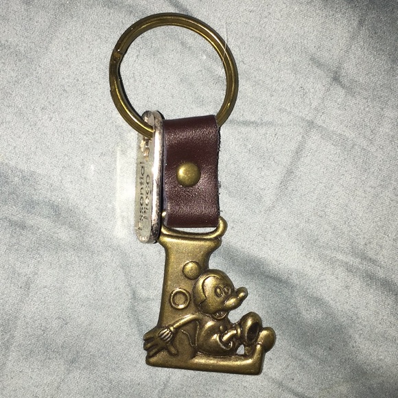 Accessories | Letter L Mickey Mouse Leather Keychain | Poshmark